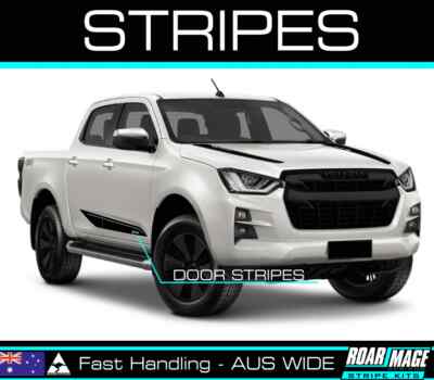 AM Side door stripes fit 2021-2024 Isuzu Dmax D-max decals stickers kit ...