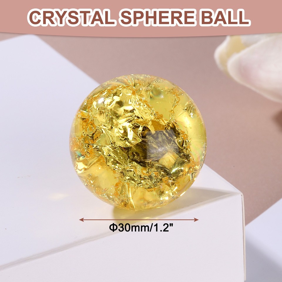 30mm/1.2" Crystal Sphere Ball Ice Cracked Glass Solid Ball for ...
