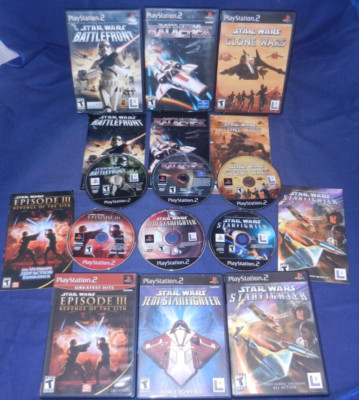 6 PS2; Battlestar Galactica, Star Wars Battlefront, Clone Wars, Episode ...