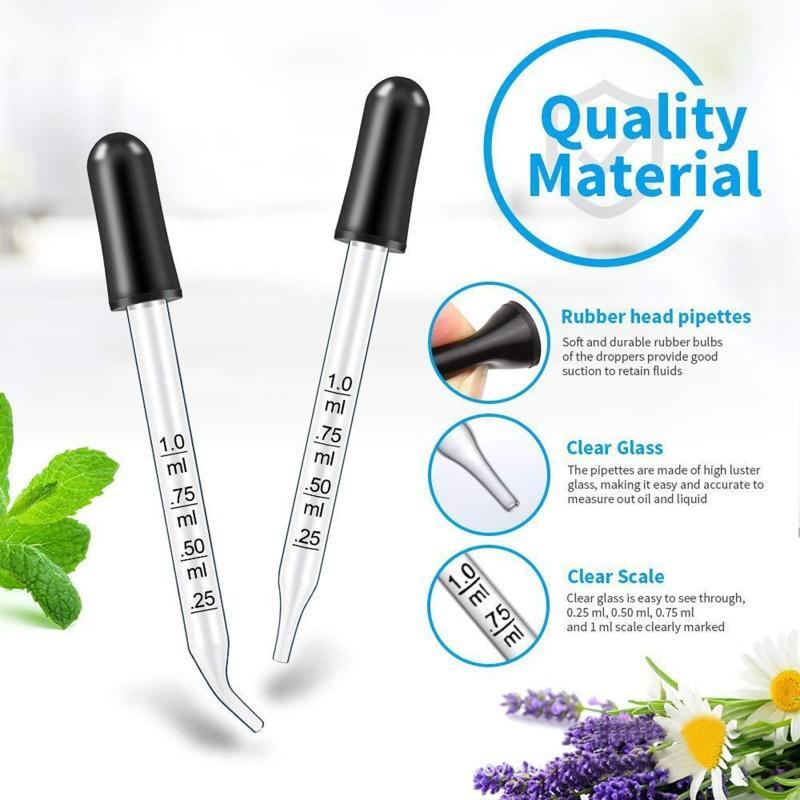 Glass Liquid Droppers 1 ml Essential Oil Dropper Pipette Glass Stain ...