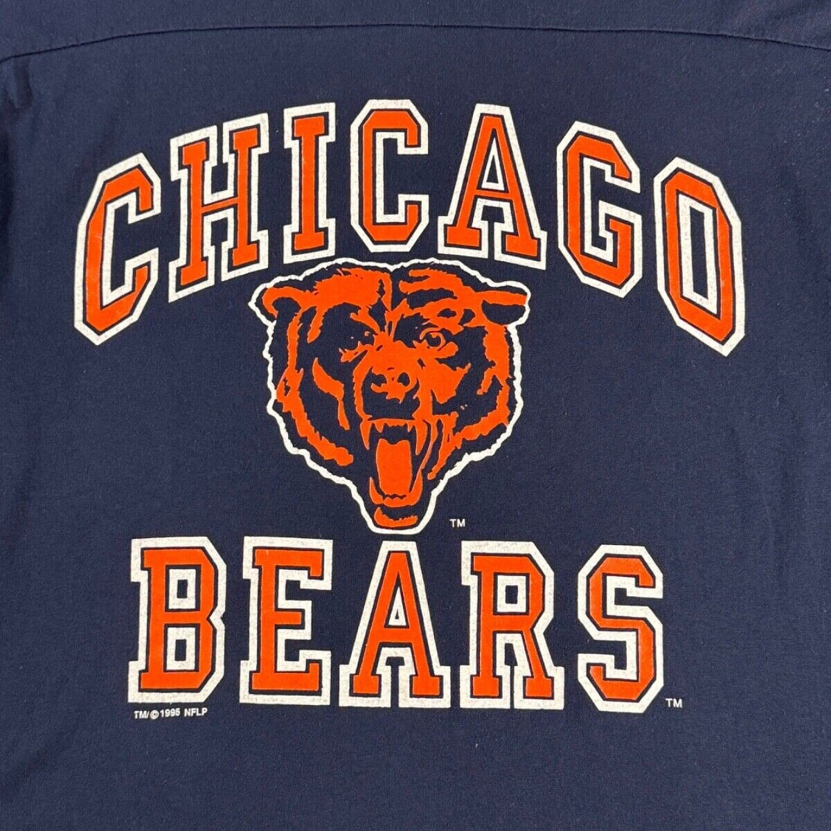 Vintage Chicago Bears Logo 7 Football T Shirt Striped Sleeves | eBay