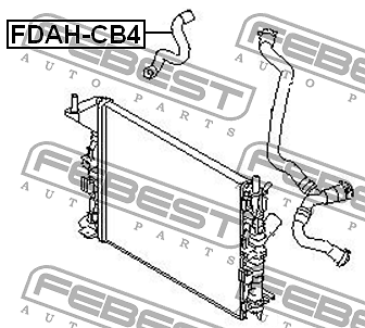 FDAH-CB4 Febest RADIATOR HOSE 1384145, 1306044, 1321521 | eBay Australia