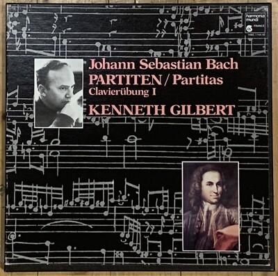 Bach Six Partitas KENNETH GILBERT Harpsichord Harmonia Mundi 3LP Box ...