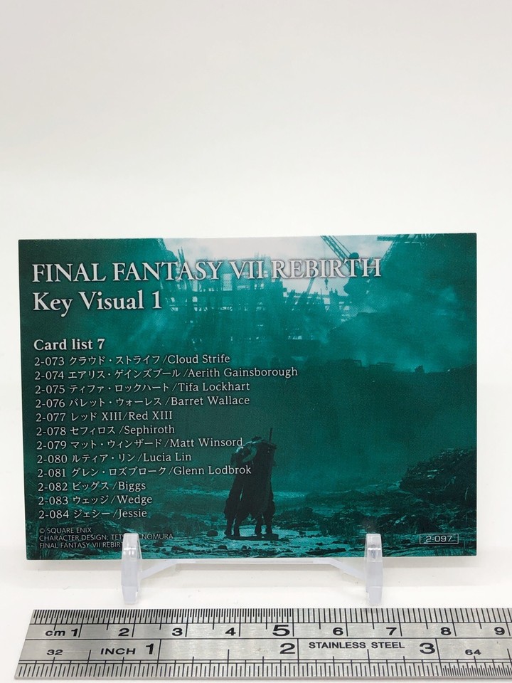 Final Fantasy VII Remake Characer Design Card TCG Japanese Square Enix ...