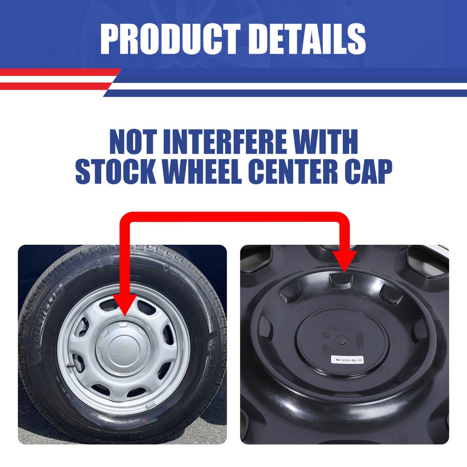 For 2010-2026 Ford F-150 XL model 17" 4-pack Wheel Rims Cover Snap On ...