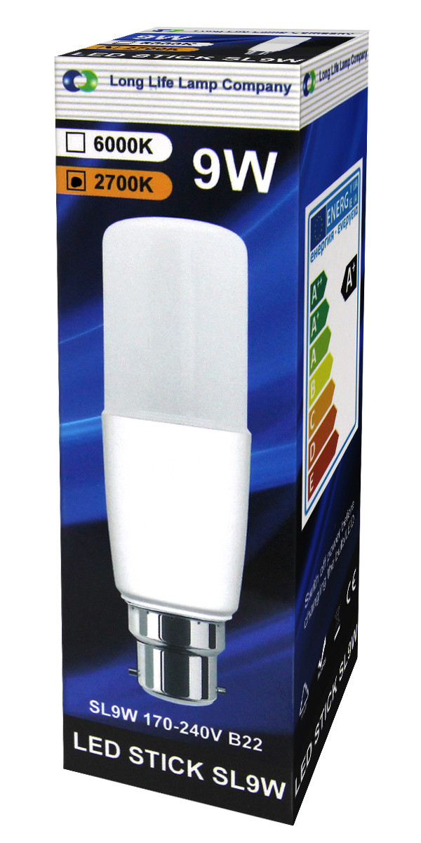 9w LED Light Bulb B22 or E27 3U Replacement 60w Equivalent Warm & Cool ...