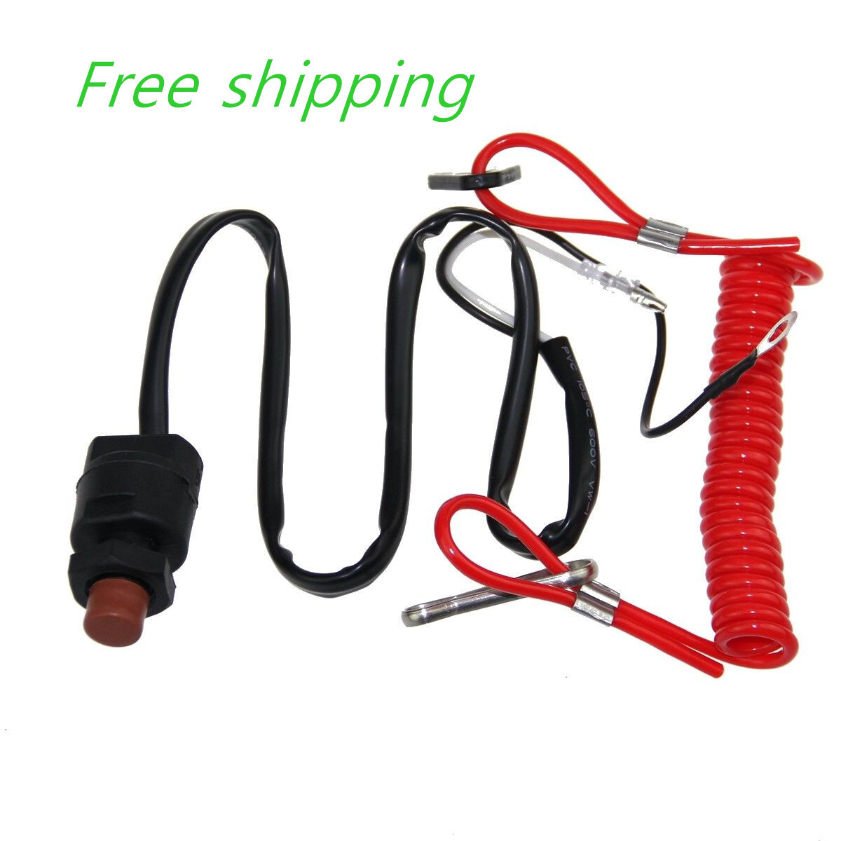 Yamaha Outboard 15 25 30 40 HP Kill Stop Switch Safety Tether Lanyard ...