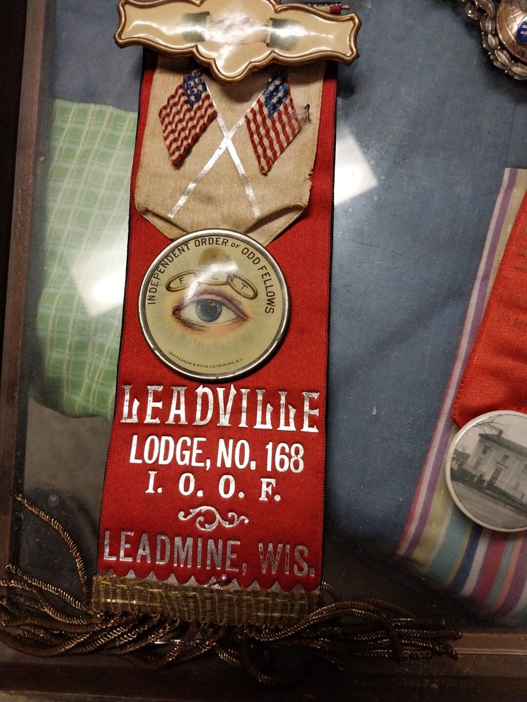 Independent Order of Odd Fellows IOOF Ribbon LEADMINE WIS Lodge No 168 ...