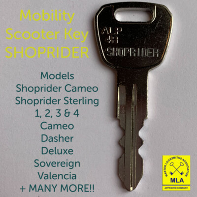 SHOPRIDER PHM Mobility Scooter Replacement Ignition Key | eBay UK