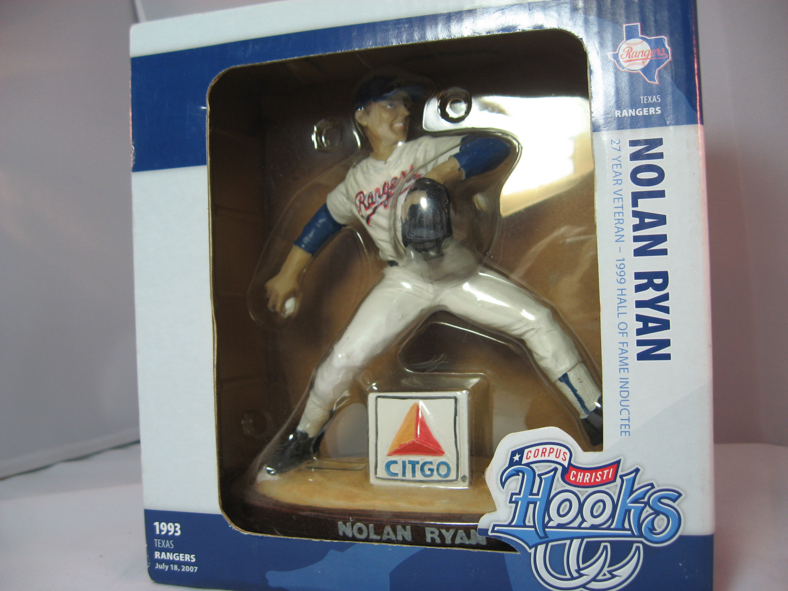 Nolan Ryan Citgo Texas Rangers Figurine Statue 6.5" tall NIB Hooks ...