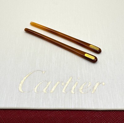 Authentic Cartier Temple Ends Blonde Gold Replacement for Eyewear | eBay