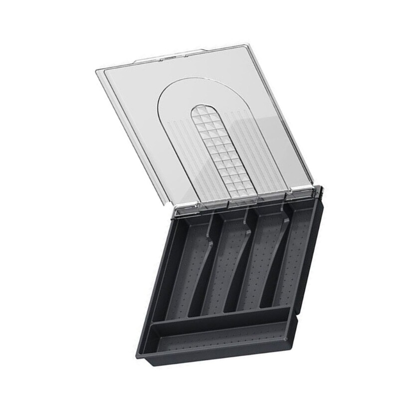 Stackable Kitchen Storage Box with Lid Practical Cutlery Organization ...