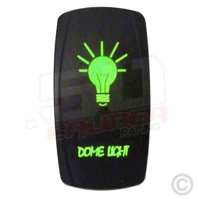 Green On/Off 50 Cal Dome Light LED Rocker Switch Polaris General 4x4 ...