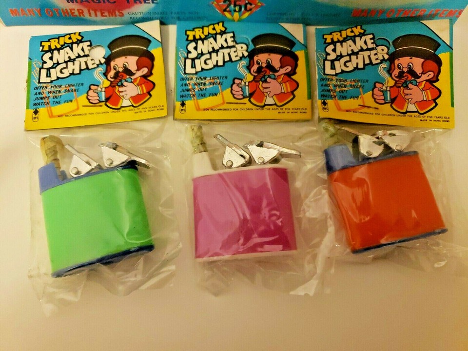 Vintage lot of 36 Trick Snake Toy Lighters Vending Toys New Old Stock ...
