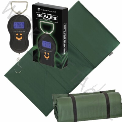Unhooking Mat and Digital Scales 88lb NGT 100cm x 60cm Fishing Landing ...