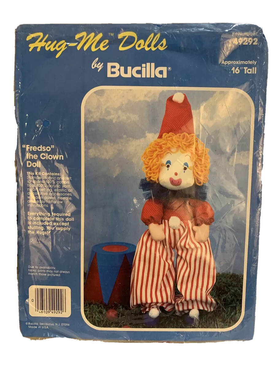 Bucilla Hug Me Dolls 16 in. Fredso The Clown Doll #49292 | eBay