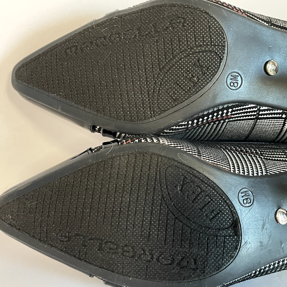 Arabella Women's Size 8 Plaid Pumps Black, Silver and Red | eBay