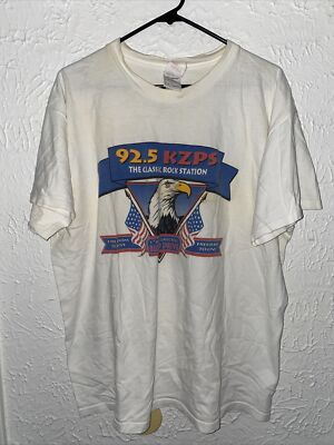 Dallas TX CLASSIC ROCK STATION 92.5 KZPS Radio Vintage Adult T-Shirt XL ...