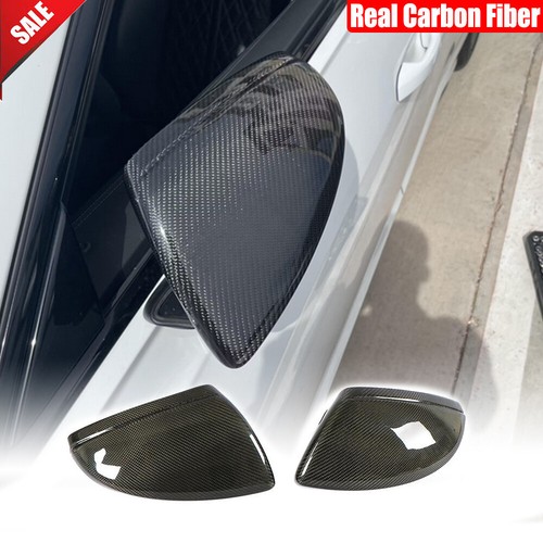 For Audi A6 A7 A8 C8 2019UP Real Carbon Side Wing Mirror Cover Caps ...