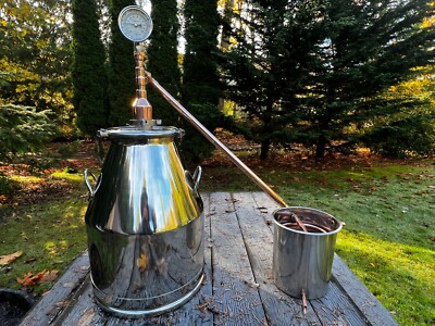 Copper Moonshine Still 2" inch Pot Still-stainless steel pot and worm ...