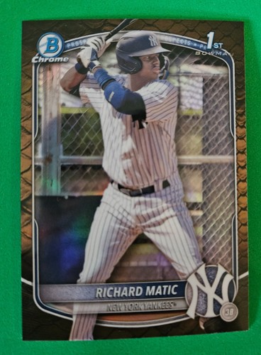 2025 Bowman Chrome Prospects Richard Matic #BCP-71 Reptilian Refractor ...