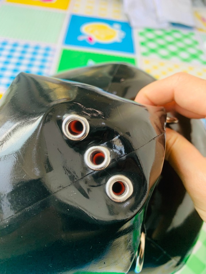 Inflatable latex mask ball inflatable hood one lock zip 0.4mm | eBay