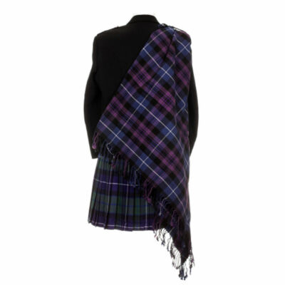 SCOTTISH PIPER KILT FLY PLAID VARIOUS TARTAN | Grelly UK