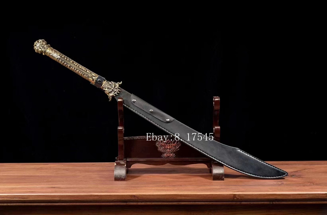 Chinese WUSHU Broadsword Sharp High Manganese Steel Da Dao Sword Oxtail ...