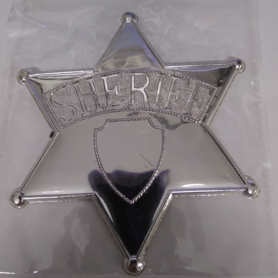 Jumbo Sheriff Badge oversized plastic western star cowboy costume ...