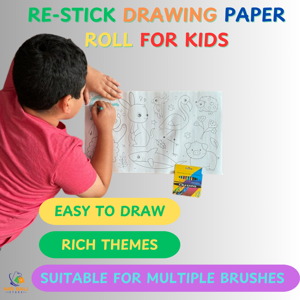 Coloring Paper Roll for Kids 118x11.8 Sticky Drawing Paper Roll Out for ...