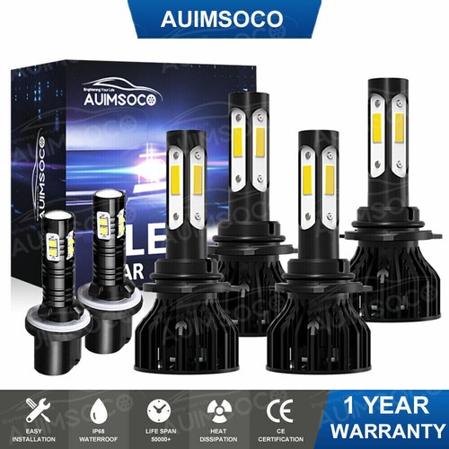 For 2000-2006 Chevy Sonora Combo LED Lamp Kit Hi-Lo Beam + Fog Bulbs ...