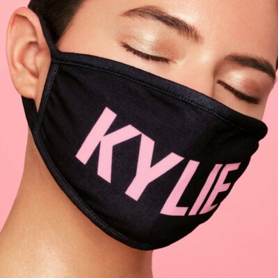 Kylie Skin LOGO Soft Fabric Face Mask Black NEW! | eBay