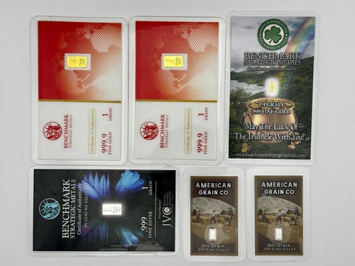 Fractional Gold & Silver Lot - Benchmark Strategic Metals - 999 Fine Collectible | eBay