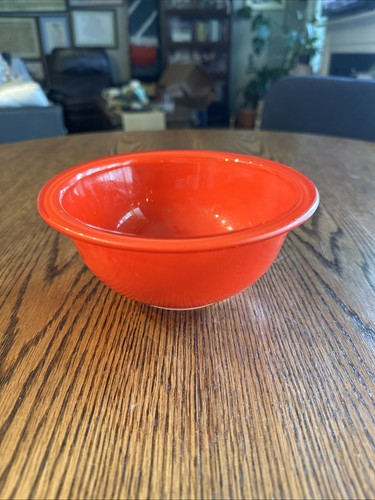 Pyrex #322 1L Red Glass Clear Bottom Nesting Mixing Bowl Corning NY ...
