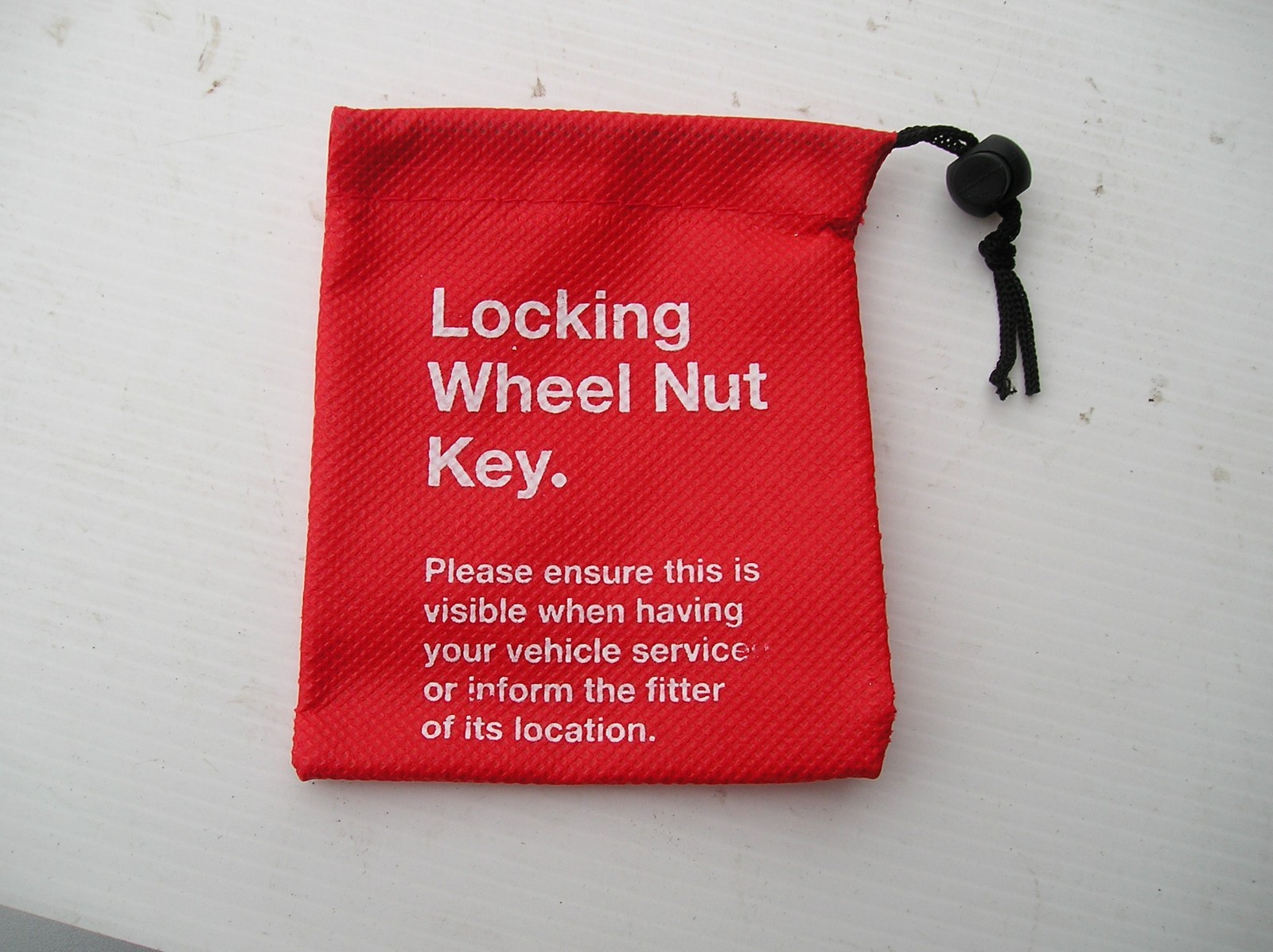 NEW Locking Wheel Nut Key BAG/Storage Pouch X1 APEC Red with draw ...