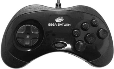 Sega Saturn Official Model 2 Controller Black Video Game Gamepad ...