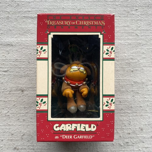 Enesco Garfield as "Deer Garfield" Christmas Tree Ornament From 1978 | eBay