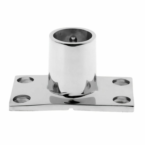 Boat 316 Stainless Steel 7/8" Pipe 90 Degree Rectangular Base Hand Rail ...