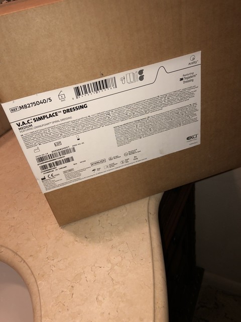 Box Of 5 KCI V.A.C. Simplace Ex Dressing Medium for Wound VAC Therapy ...