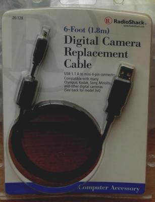 Radio Shack Digital Camera Replacement Cable - 26-128 - BRAND NEW IN ...