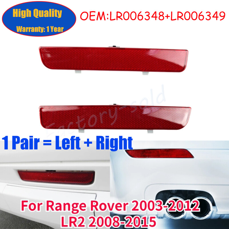 1 Pair Rear Bumper Reflector for Land Rover Range Rover LR2 LR006348 ...