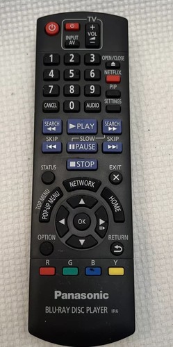 OEM Panasonic Blu-Ray Disc DVD Player IR6 Remote for DMP-BD75 DMP-BD755 ...