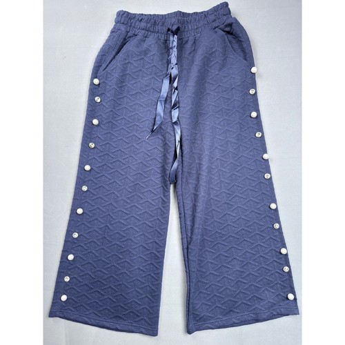 Simply Southern Collection Pants Small Button Accent Wide Leg Cropped ...