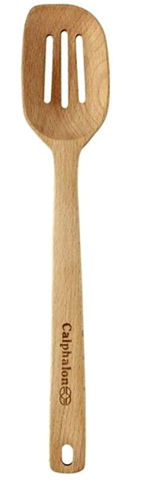 CALPHALON Slotted Beech WOODEN SPOON or TURNER FLIPPER Kitchen Utensil ...