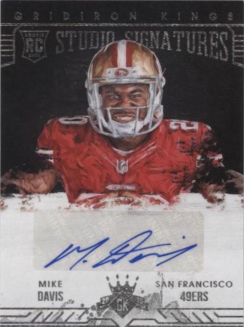 2015 Panini Gridiron Kings - Rookie Studio Signatures Mike Davis #RSS ...