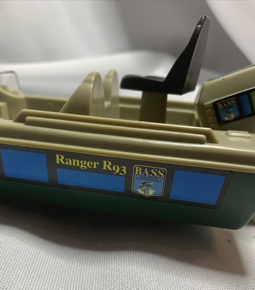 Ranger R93 Bass Gray & Blue Toy Boat 1990s Out Door Motor & 2 Seats ...