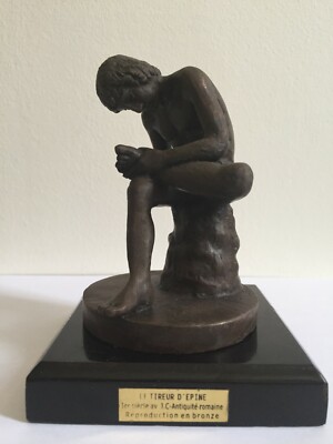 MAN ADONIS REAL VINTAGE BRONZE STATUE ROMAN ANTIQUITY SCULPTURE ...