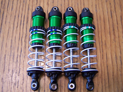 Fits Traxxas Jato 4x4 VXL GTR Green Aluminum Shocks xx-Long Front Rear ...