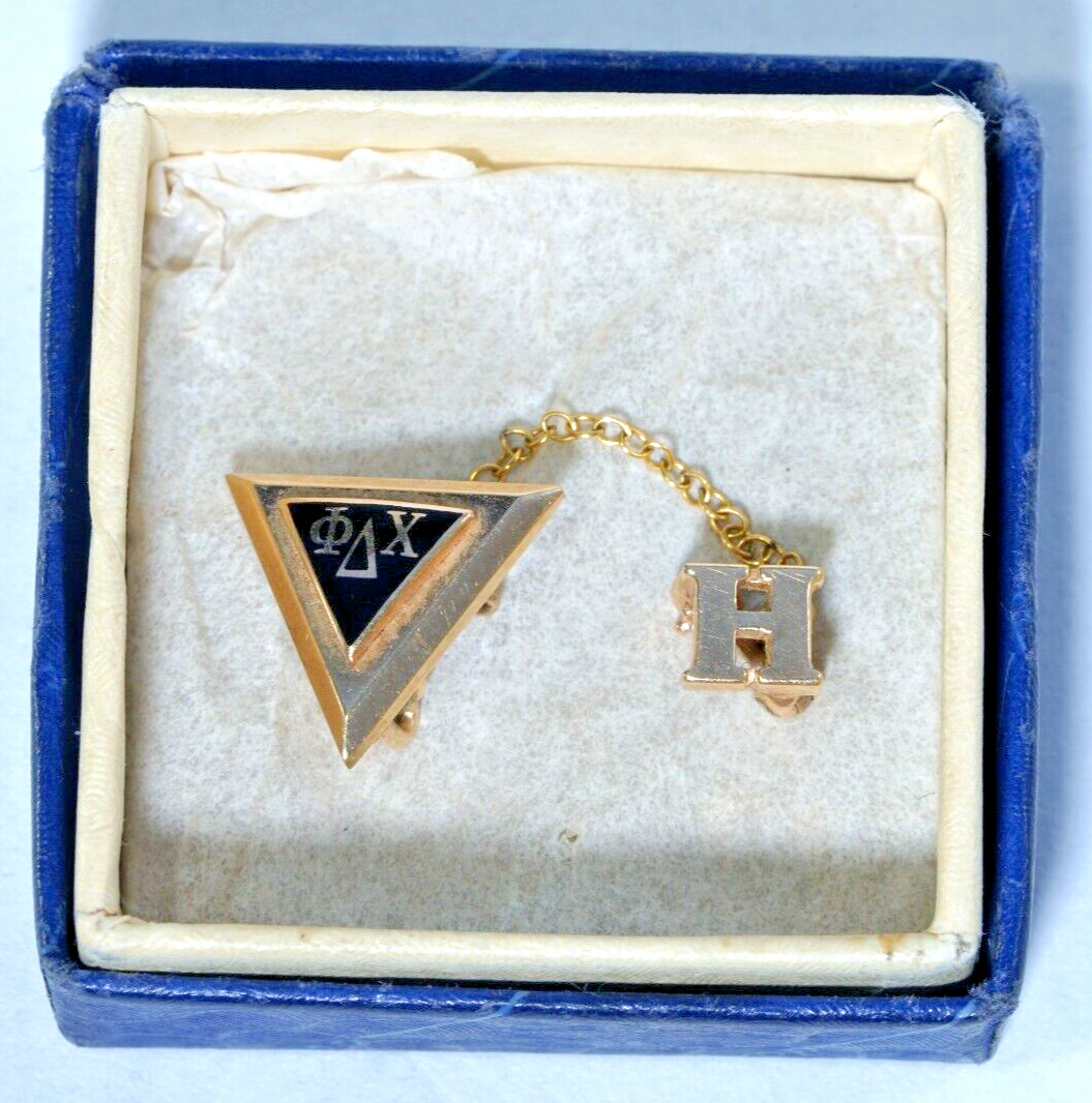 1951 Phi Delta Chi 10K Yellow Gold Fraternity Pin w/ Chapter Guard, 2.6 ...