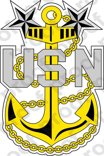 STICKER U.S. Navy Master Chief Petty Officer Rank Insignia Collar ...